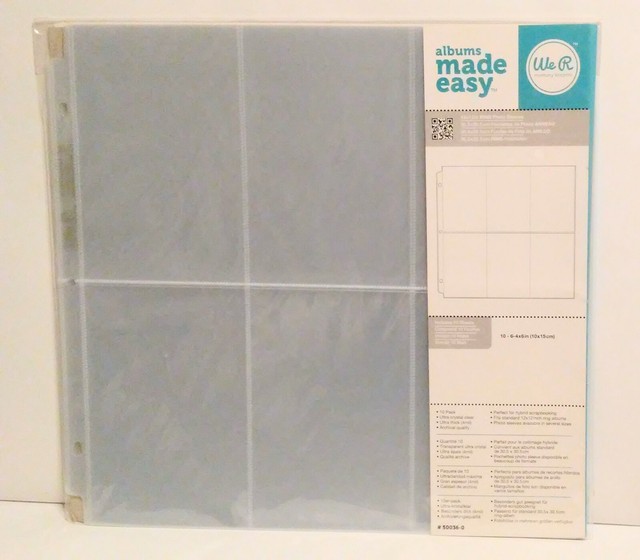 We R Memory Keepers Page Protectors 6 up 6x4" Photo Sleeves 12x12 3 ...