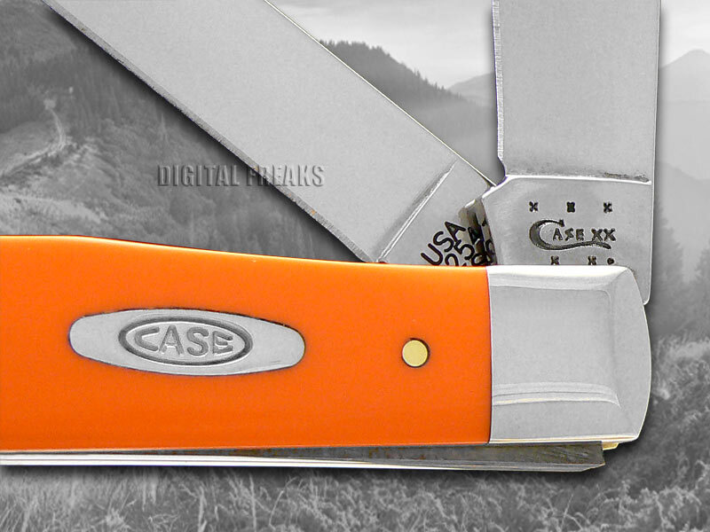 Case xx Knives Trapper Smooth Orange Delrin Pocket Knife Stainless ...