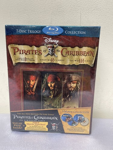 Pirates of the Caribbean Trilogy (Blu-ray Disc, 2011, 7-Disc Set ...