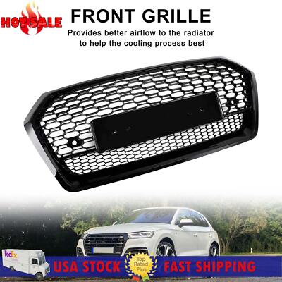 RSQ5 Style Front Honeycomb Mesh Grill Grille For Audi Q5 SQ5 2018-2020 ...