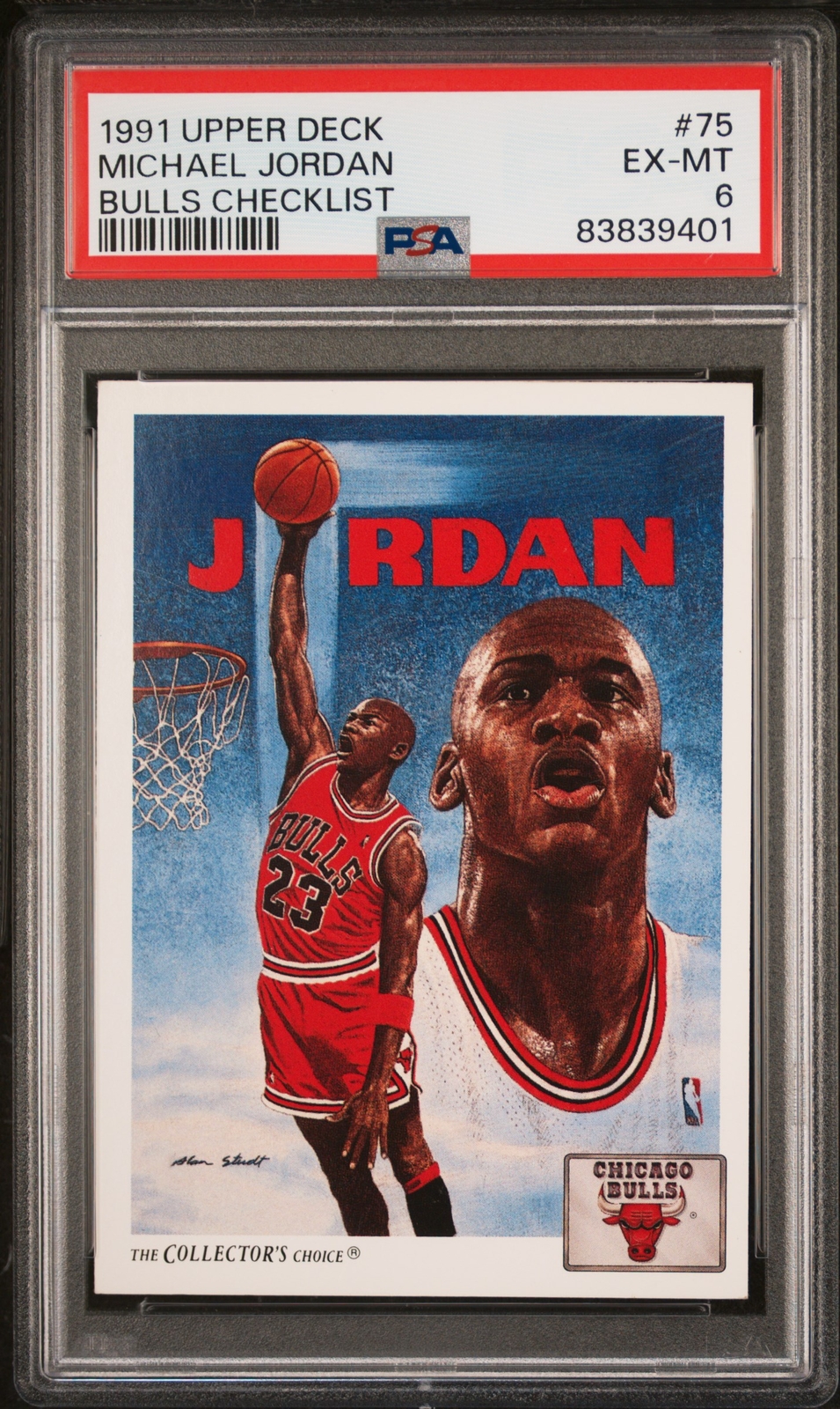 1991 Upper Deck 75 Michael Jordan Bulls Checklist - PSA 6 | eBay