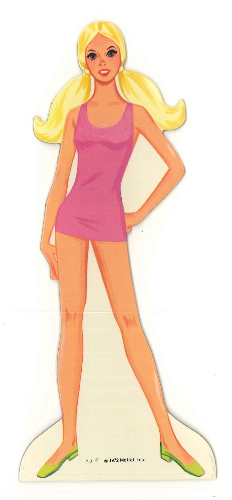 VINTAGE 1972 P.J. PJ MAGIC PAPER DOLL LASER REPRODUCTION~Orig SZE UNCuT ...