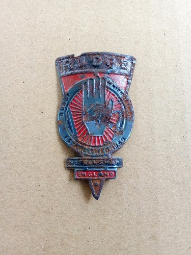 RUDGE RED Color Emblem Head Badge metal For Rudge Vintage Bicycle NOS ...