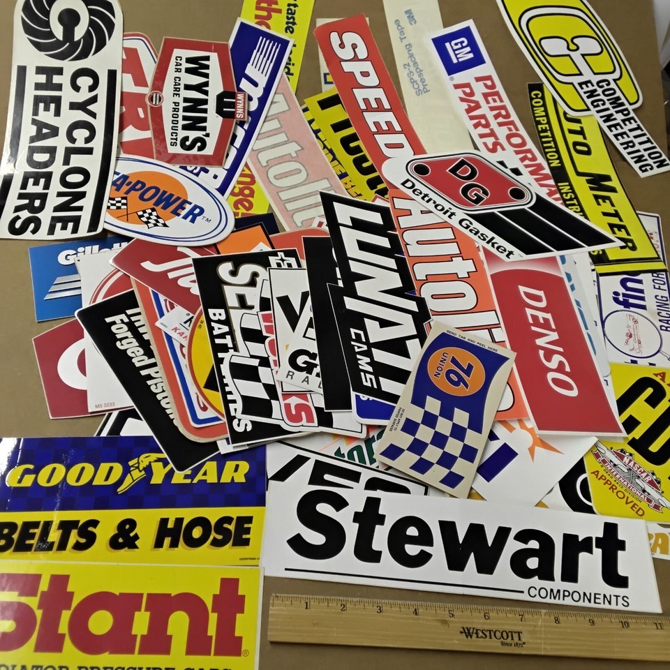 104 vtg 1970s 1980s-1990s drag racing decal stickers ORIGINAL NOS ...