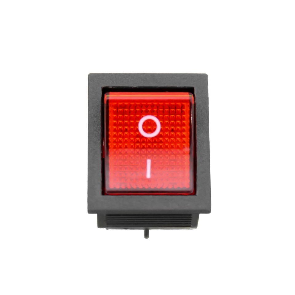 2x On Off Red Light Rocker Switch 250V AC 16 AMP 125V 20A DPST 4 lug ...