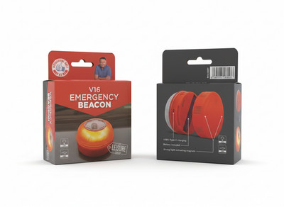 EMERGENCY MICRO BEACON V16 APPROVED/CERTIFIED MAGNETIC AMBER LED ...