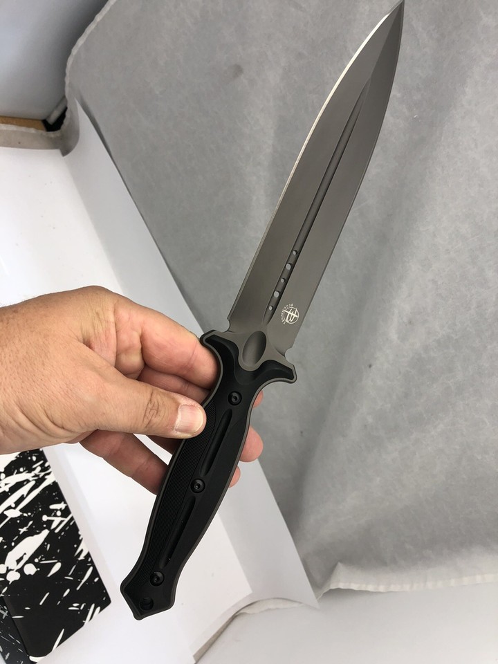 Begg Knives Filoso Dagger 13.5" Black 1095 Double Edge Fixed Blade ...