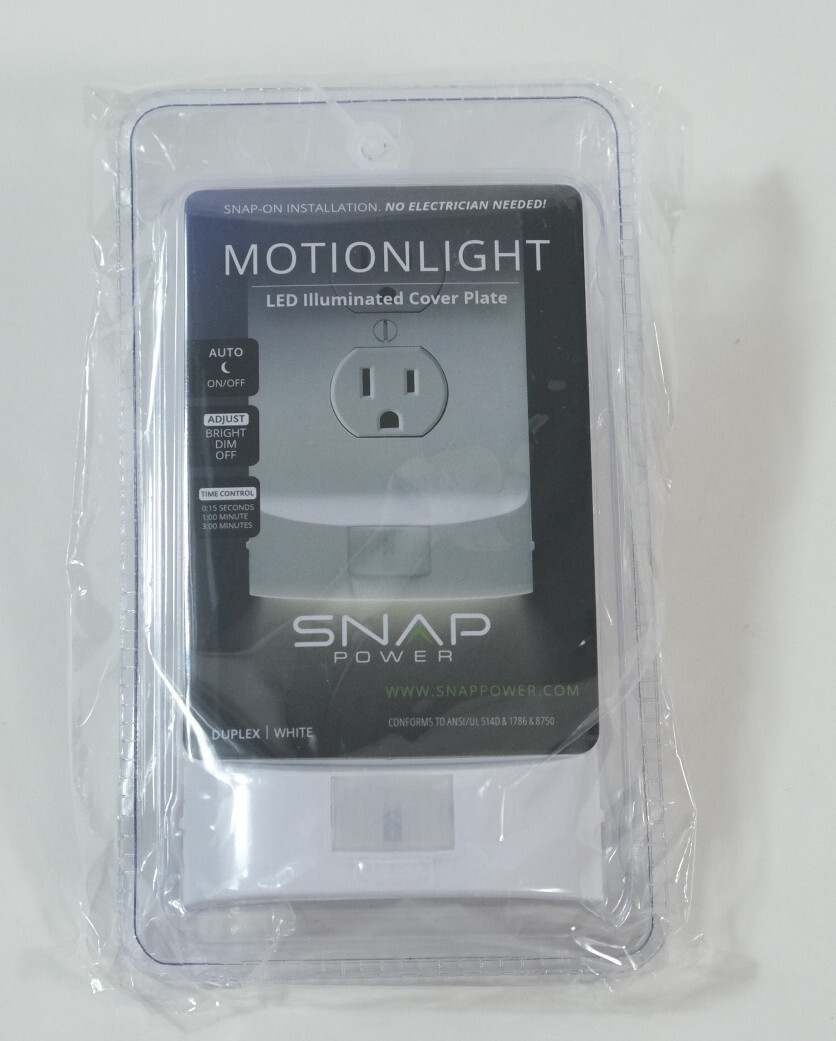 SnapPower MotionLight - Motion Detecting Night Light Wall Plate - Bright/Dim/Off for sale online ...