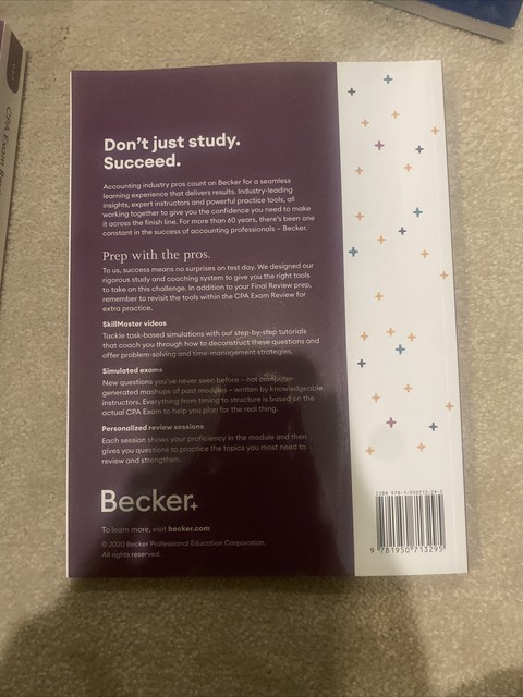 Becker Professional Education CPA Exam Review - V 3. 7 Regulation Final ...