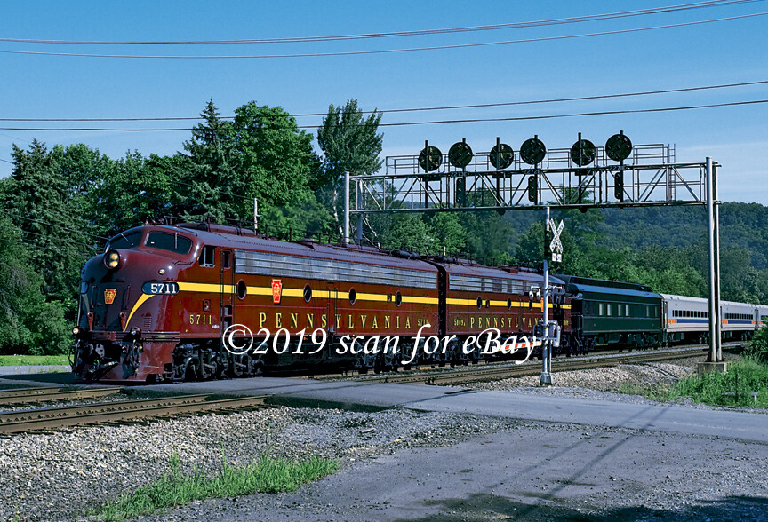 PRR Pennsylvania Railroad E8's Tipton, PA LARGE Postcard - MINT! | eBay