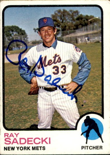 Ray Sadecki 1973 Topps #283 New York Mets Signed Baseball Card DECEASED ...