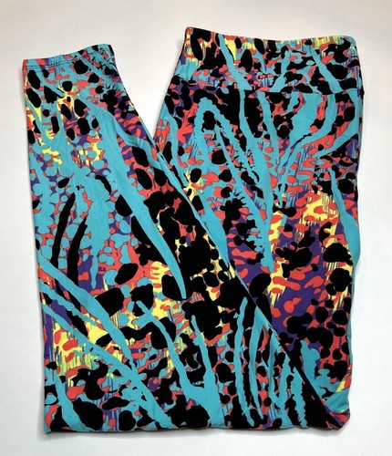 NEW LuLaRoe TC2 Leggings BOLD RAINBOW Coral Reef WILD Jungle Tropical ...