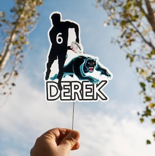 Penrith Panthers NRL personalised Cake Topper. Custom, STEEDEN, RUGBY ...