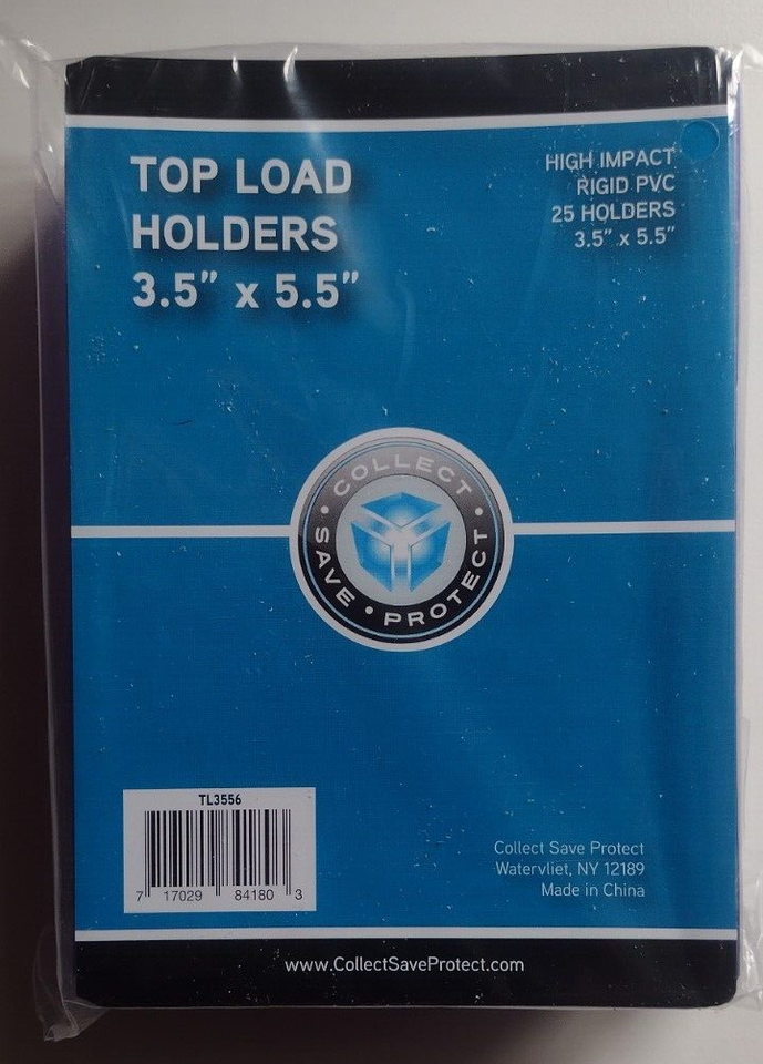 CSP 3.5x5.5 Rigid Top Load Protector Package of 25 New NIP High Impact ...