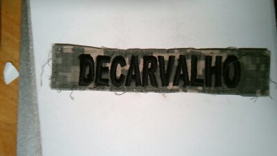 MILITARY PATCH SEW ON NAME TAPE TAG DIGITAL ACU WITH NAME DECARVALHO | eBay