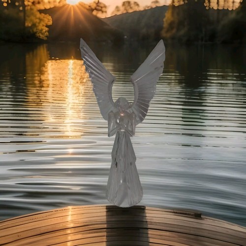 Vintage ICY Craft Lucite Angel Figurine Sculpture Christmas Tree Topper ...