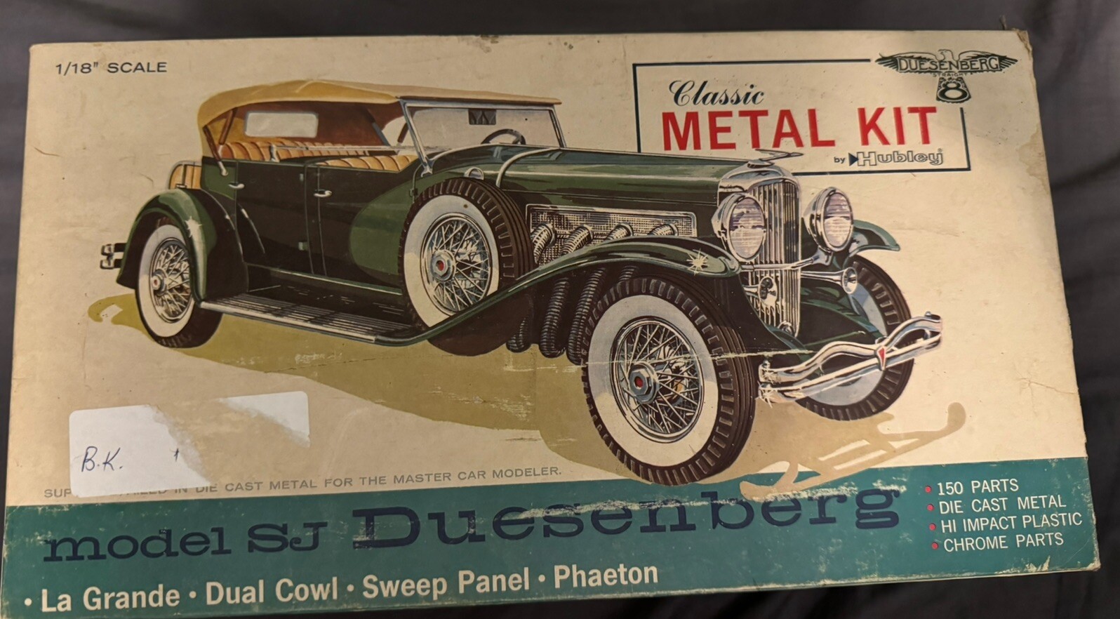 Vintage Hubley 1932 SJ Duesenberg 1/18 scale Classic Metal Model Kit ...