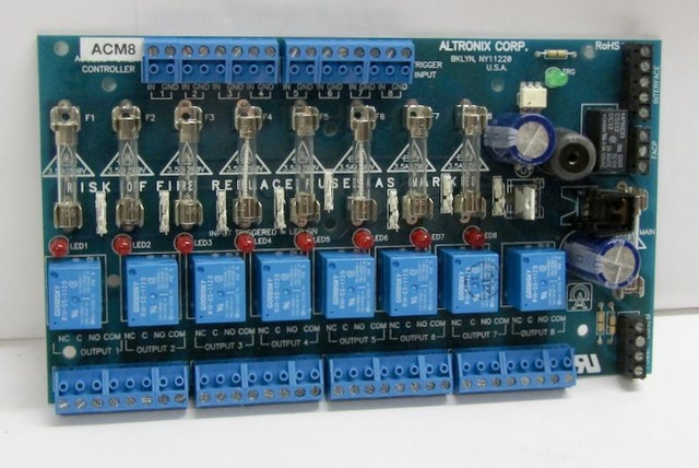 Altronix ACM8 ACM8I Access Power Controller 8 Fused Trigger Relay ...