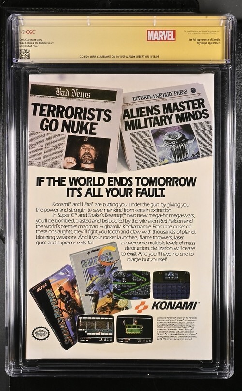 Uncanny X-Men #266 9.4 CGC Signed 6X STAN LEE JIM LEE & COLLINS 1st ...