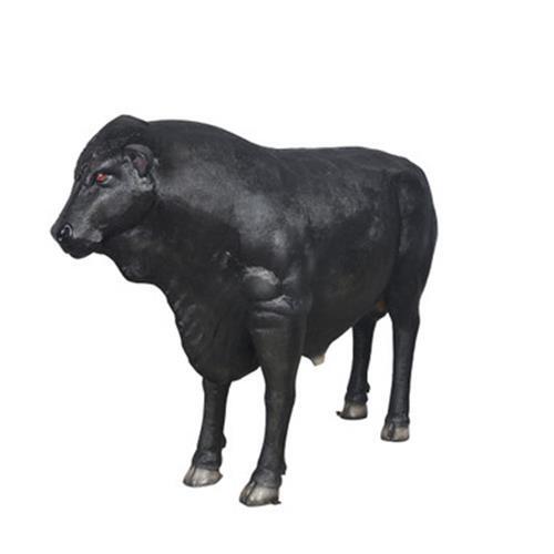 Black Bull Statue - Steer Statue - Angus Bull Life Size Statue Black | eBay