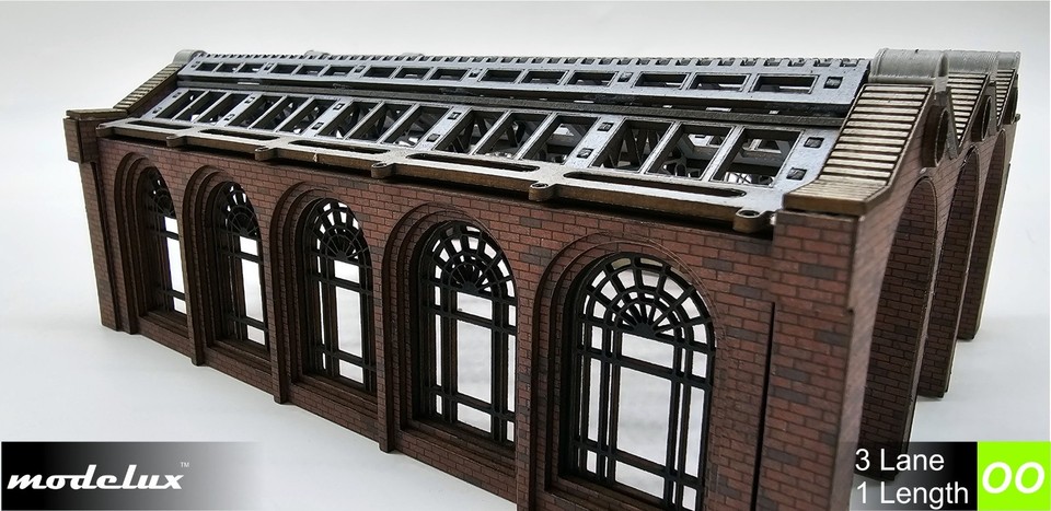 Modelux OO Gauge 'Cheltenham' 3 Lane Engine Shed Kit | eBay UK