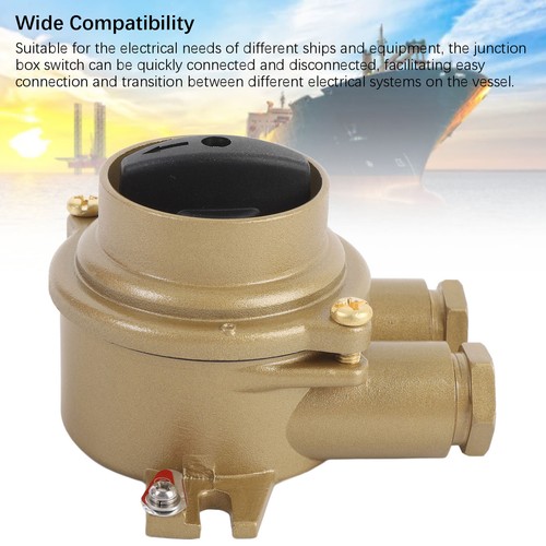 Marine Brass Junction Box With Switch HH202-3 10A Excellent Electrical ...