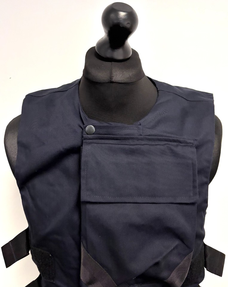 British Military Royal Navy Dark Blue CBA Body Armour Cover Flak Jacket ...