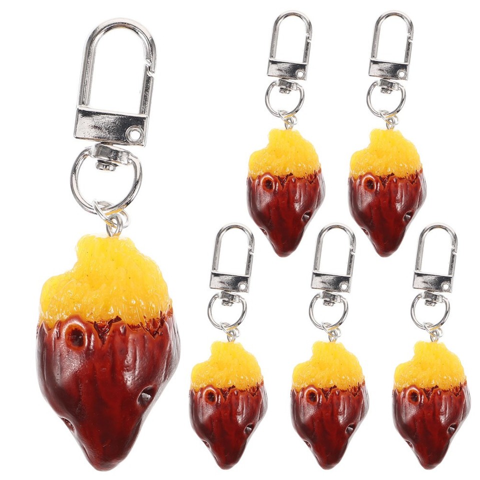 6 Pcs Mini Food Charms Lovely Keychain Fake Sweet Potato Pendants ...