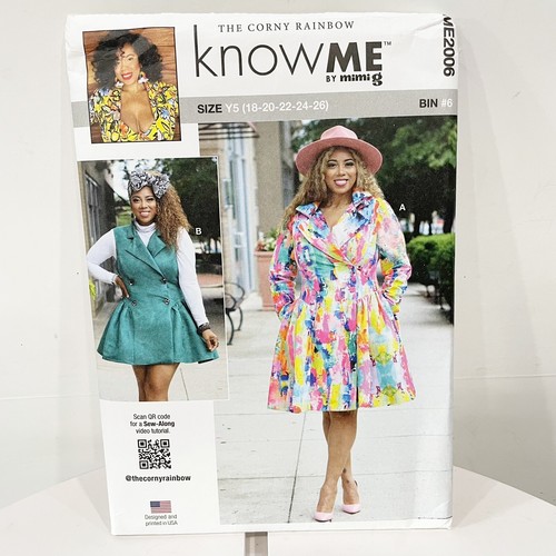 UNCUT Know Me by Mimi G Sewing Pattern ME2006 Women Dress Fit Flare Sz ...