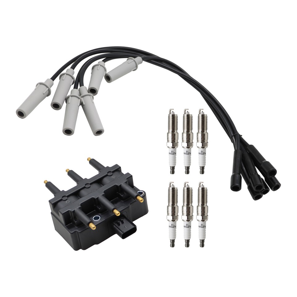 6* Spark Plugs + Wire Set & Coil Pack For Town & Country Grand Caravan ...