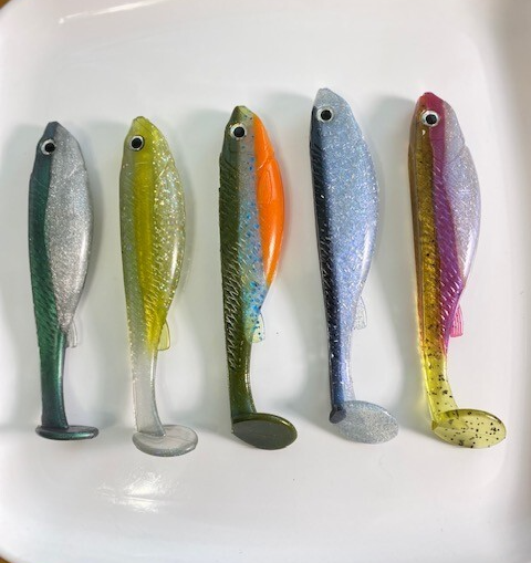 6" Soft Plastic Swimbait Fishing Lures Pack of 5, Swimbaits | eBay