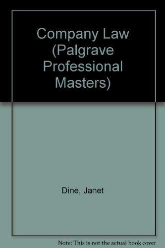 Company Law (Palgrave Professional Masters) By Janet Dine. 97803 | eBay