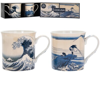 Set of 2 - Hokusai - The Great Wave Design Mugs - Gift Boxed | eBay