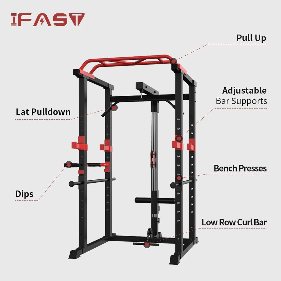 squat-rack-gym-power-cage-stands-equipment-1000-pound-capacity-exercise
