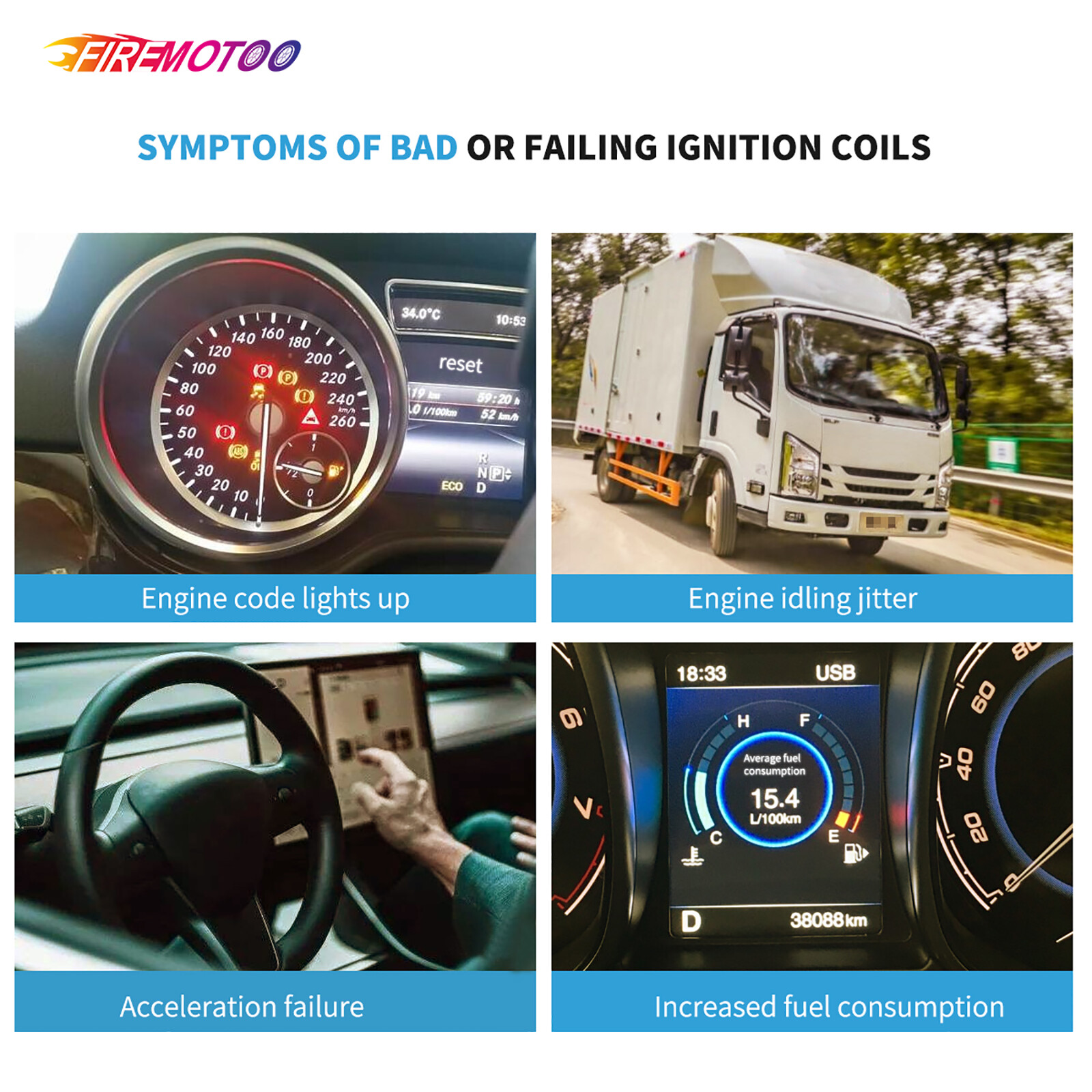 6x UF646 Ignition Coil For Lincoln Navigator Ford Explorer Taurus F150 ...