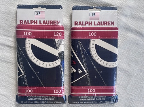 Ralph Lauren Wallpaper Border Navigator Cadet Red/Blue/White Sailing ...