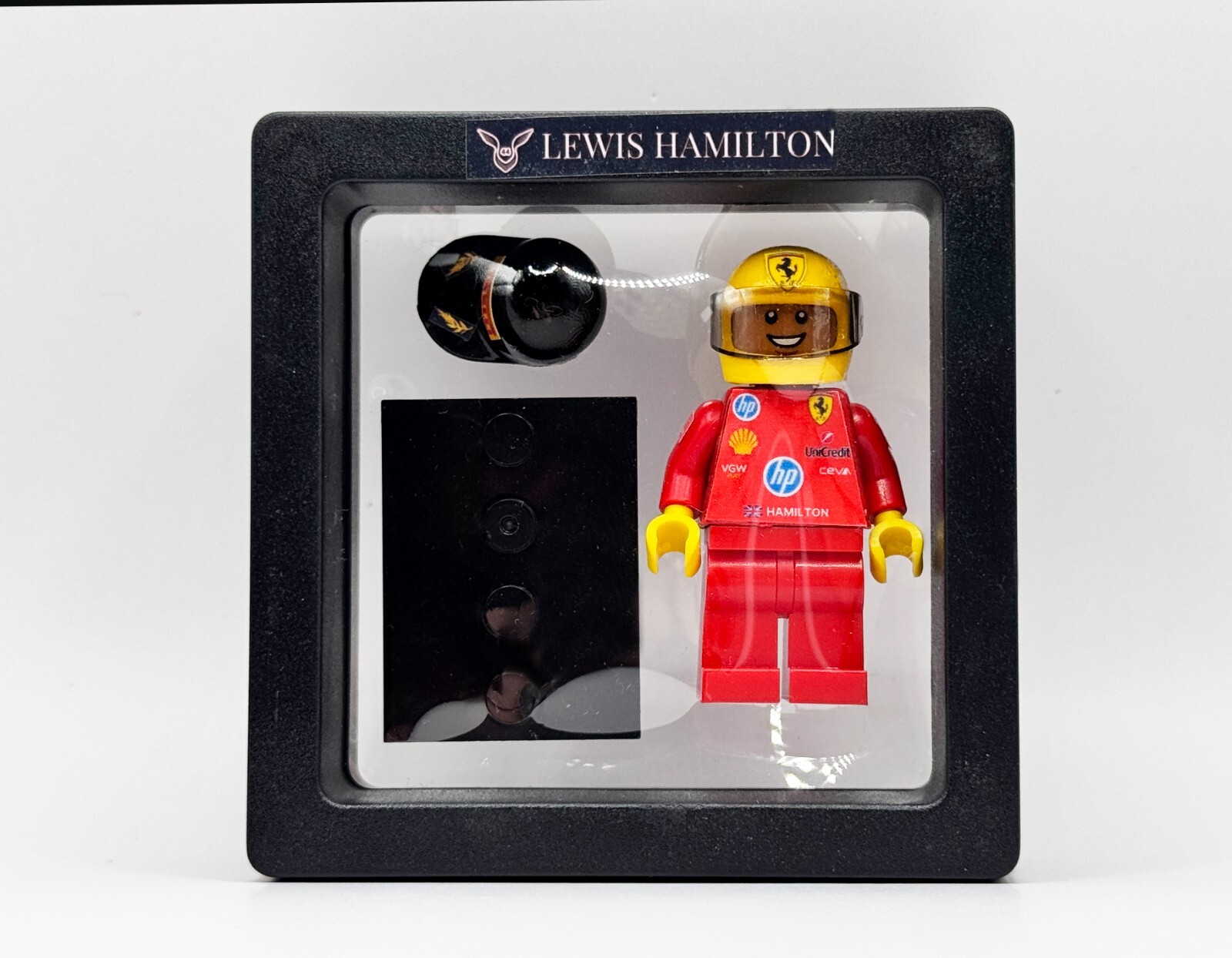 LEGO F1 Formula 1 Minifigure Racing Driver - Lewis Hamilton at Ferrari ...