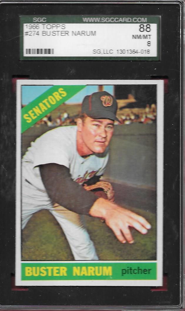 1966 Topps - #274 Buster Narum (RC) for sale online | eBay