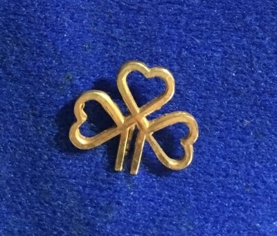 Antique Ireland Irish Cut-Out Shamrock Shaped Stick Pin - Eire Celtic ...