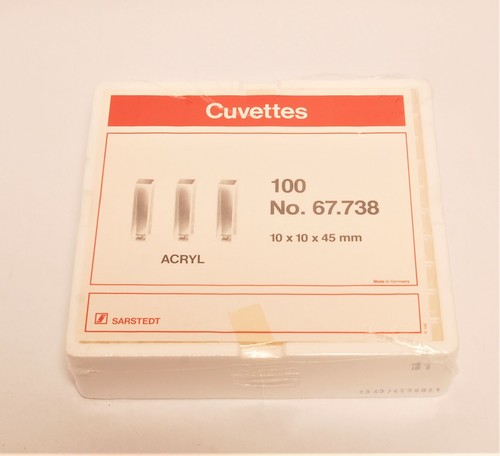 100 Sarstedt 67.738 Acryl/Acrylic Cuvettes 10x10x45 mm Küvetten | eBay