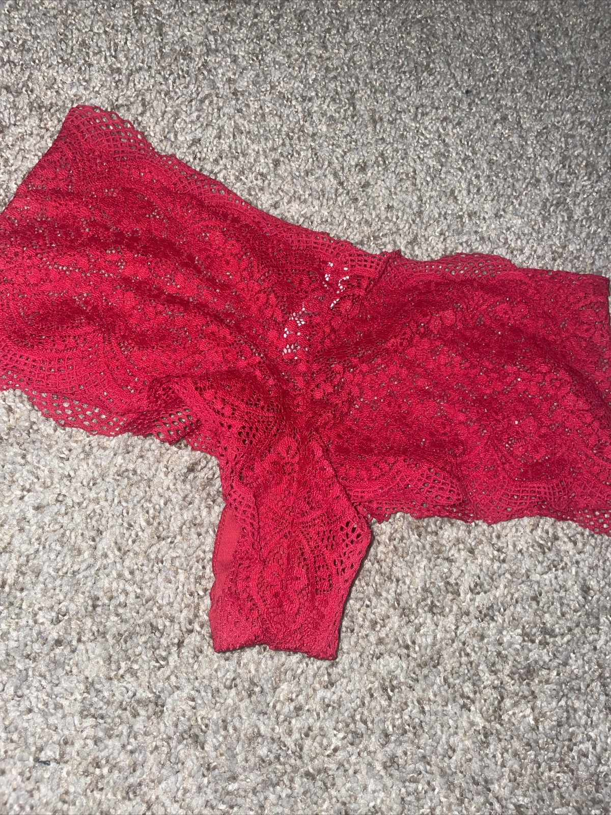 Nylon Spandex Lace RED CHEEKY Panty Brief Panties Vin… - Gem