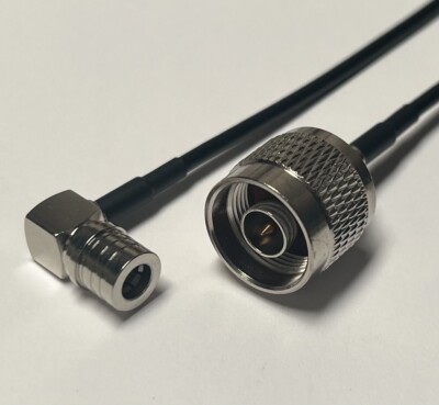 RG58 QMA Male Angle to N Male Coax Cable Pick Your Length US Fast ...