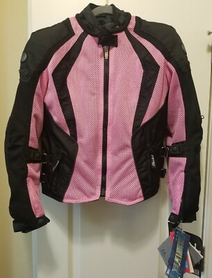 Joe Rocket Cleo Elite Womens MEDIUM Mesh Motorcycle Jacket Pink Biker ...