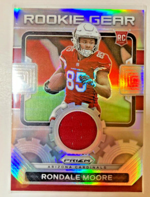 2021 Prizm Rondale MOORE ROOKIE GEAR Silver Prizm #RG-17 RC CARDINALS ...