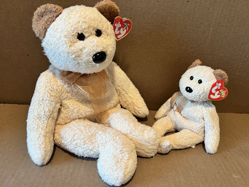 "RARE" Ty Beanie Buddy & Beanie Baby Huggy the Bear Lot W/TAGS MINT ...