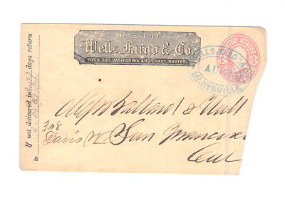 WELLS FARGO EXPRESS 186x MARYSVILLE CALIFORNIA POSTAL HISTORY COVER | eBay