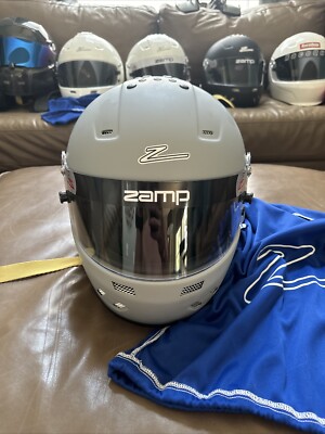 Zamp RZ-58 Full Face Helmet Size M w/Hans Post Collar Anchors | Flat ...