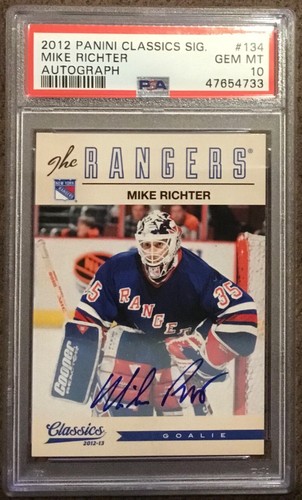2012-13 Panini Classics Signatures MIKE RICHTER #134 On-Card Auto ...