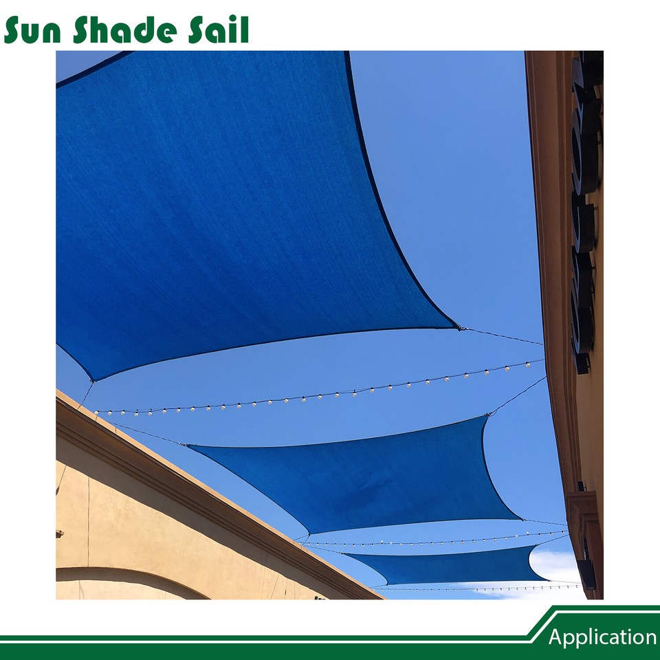 Rectangle Sun Shade Sail Canopy Shelter Shade Mesh Cover Patio Yard ...