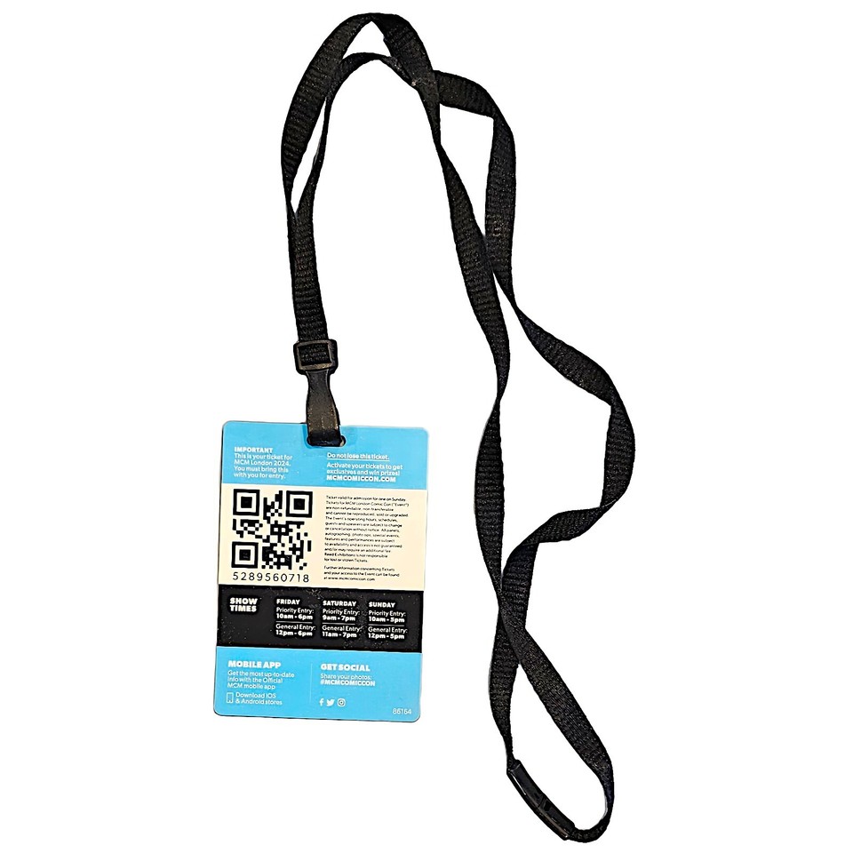 Comic Con 2024 London Sunday Priority Pass Lanyard Collectable | eBay
